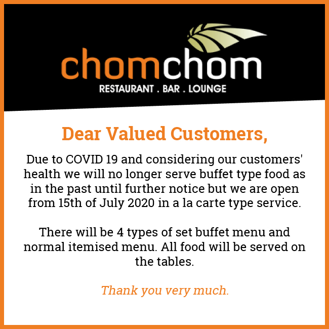chomchomcanterbury | Buffet food specialising in Chinese, Indian and Thai
